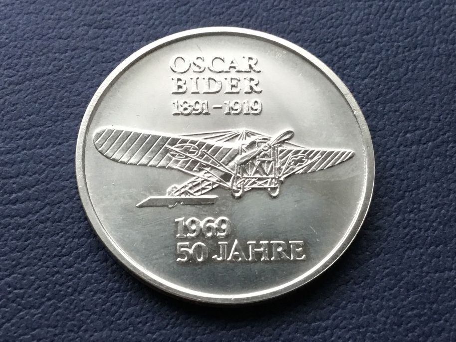 Medaille Silber 900er Oscar Bider 50 Jahre Todestag 1969 (Gebraucht) in ...