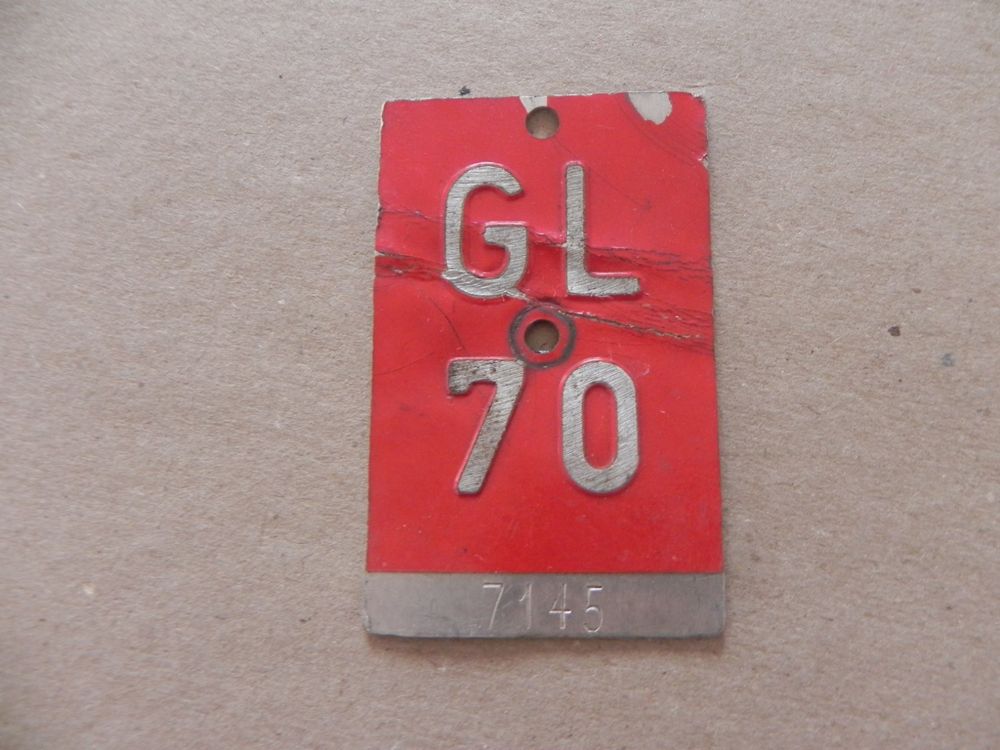 Velonummer Velo Rad GL Nummer 70 Glarus 1970 Bike Geschenk (Gebraucht ...