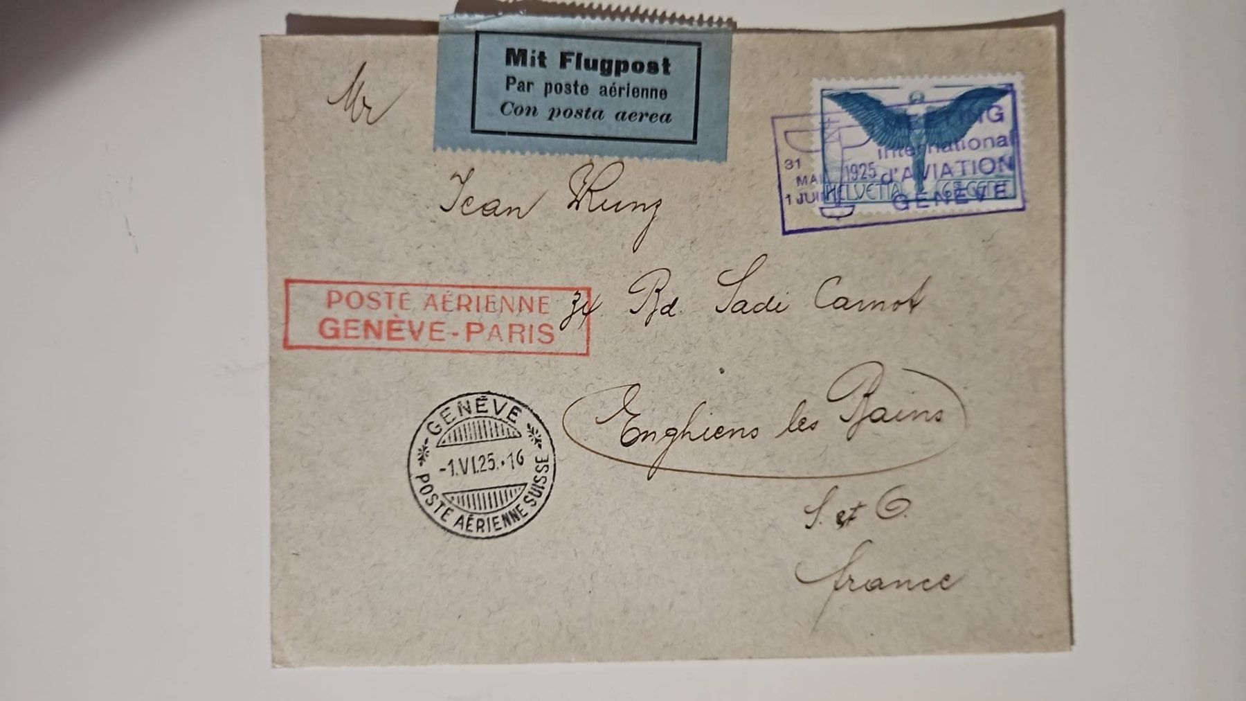 043. FLUGPOSTBRIEF: F10, 6x! KATALOGWERT SBK 276,-! (Gebraucht) in Oud ...