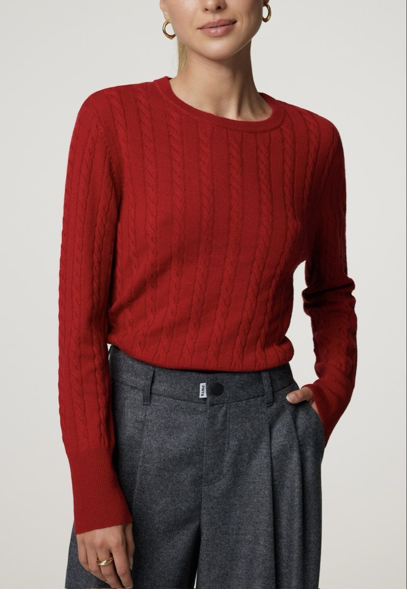 PAULINE Zopfpullover aus Wolle G.34 (XS) (Neu (gemäss Beschreibung)) in ...