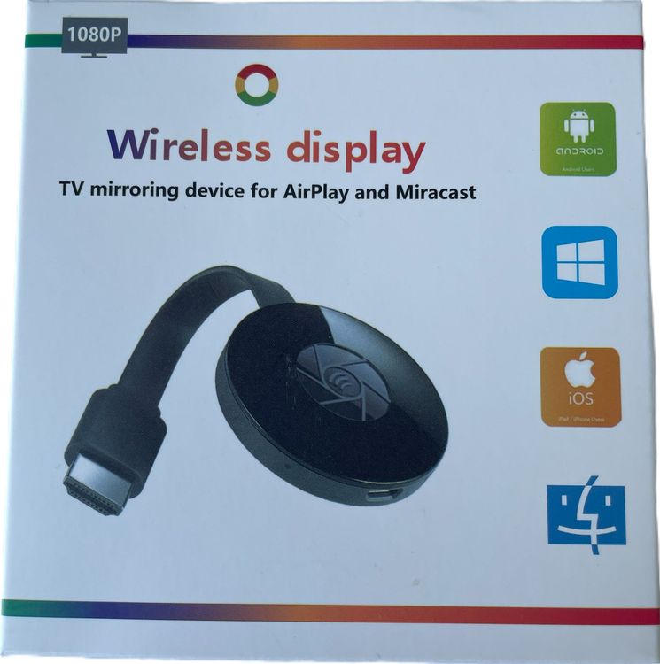Wireless display TV mirroring device for AirPlay Miracast (Neu und originalverpackt) in ...