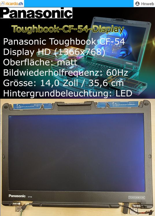 Panasonic Toughbook CF-54 Full-HD Display ohne Touchscreen (Gebraucht ...