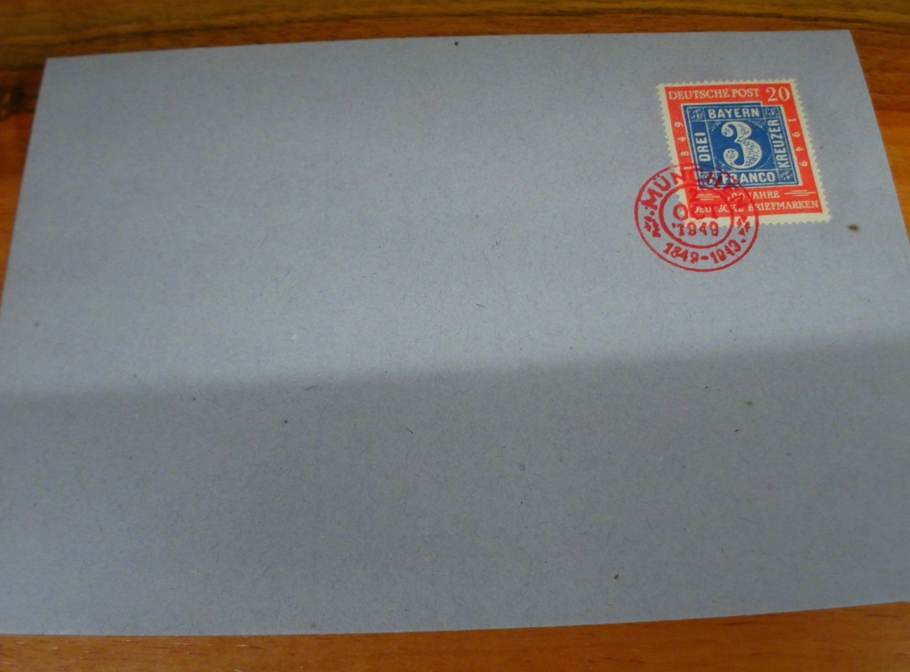 Brief Deutsche Post, 1949, 20 Pf, 100 J. Briefmarken,roter o (Gebraucht ...