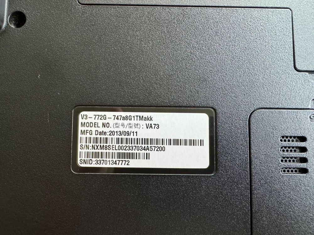 ACER Aspire V3 772G i7 GTX 760M 8GB DDR 1000GB HDD 256GB SSD | Kaufen ...