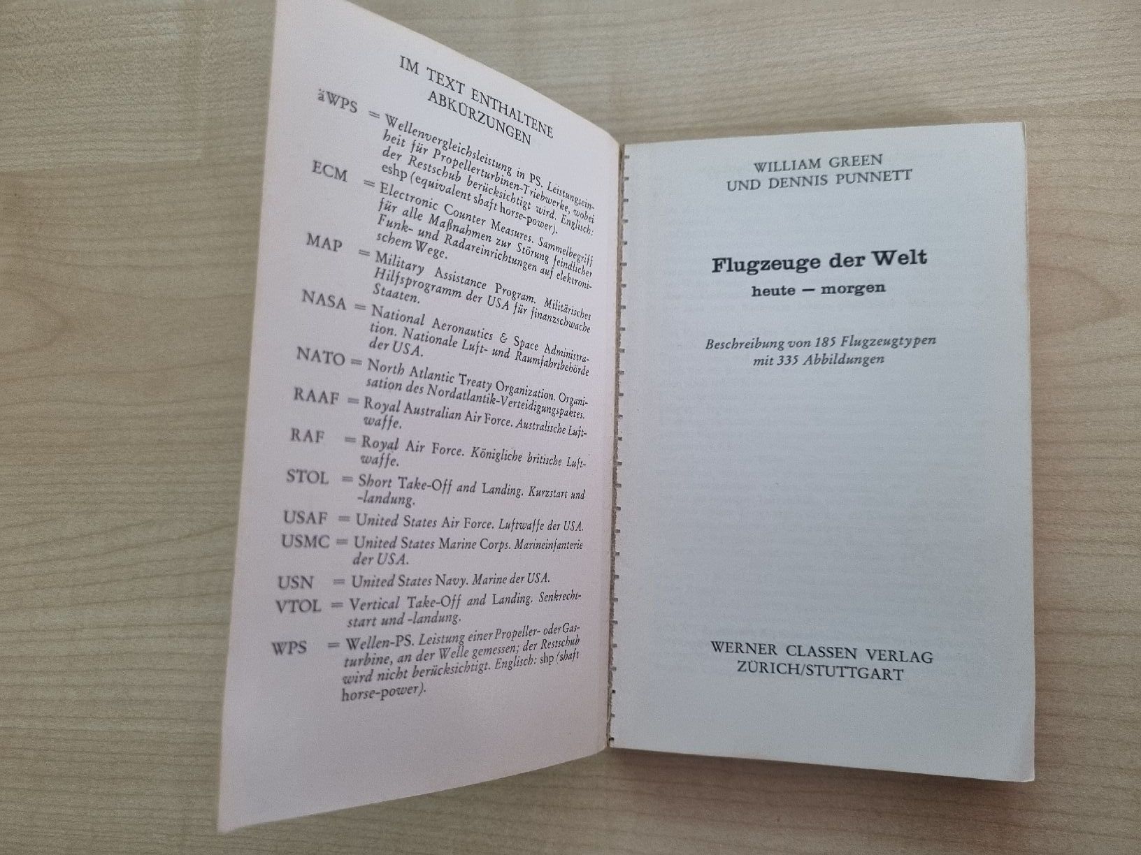 Flugzeuge der Welt, 1971 (Gebraucht) in Ittigen für CHF 5 – mit ...