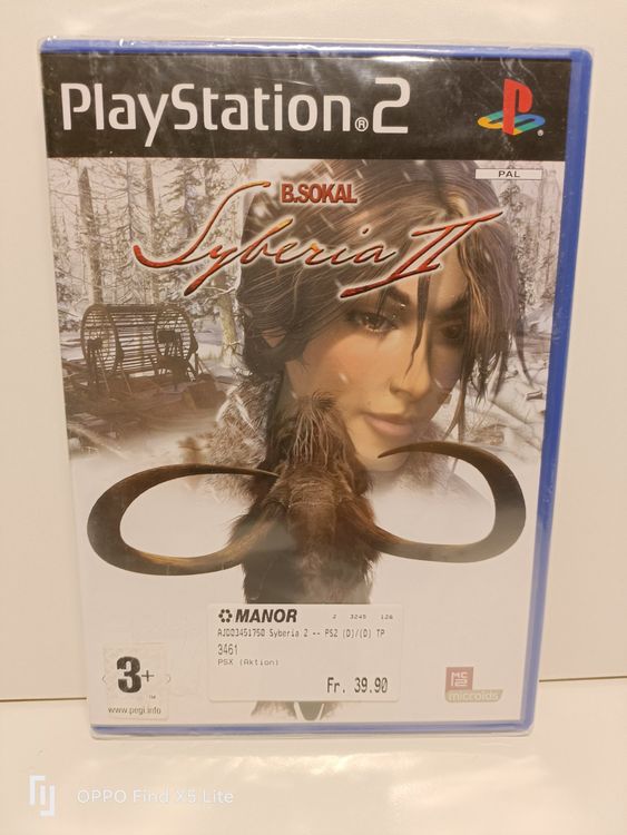 PlayStation 2/Syberia II/SEALED (Neu und originalverpackt) in für CHF ...