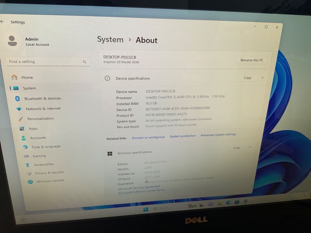 Dell Inspiron 20 (model 3048) i5-4590 16 GB RAM 400GB SSD. (Gebraucht ...
