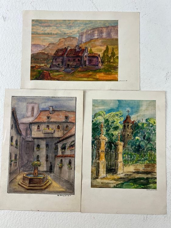 3x verschiedene Aquarell Signiert (Gebraucht) in Neuhausen am Rheinfall für CHF 1 – mit ...