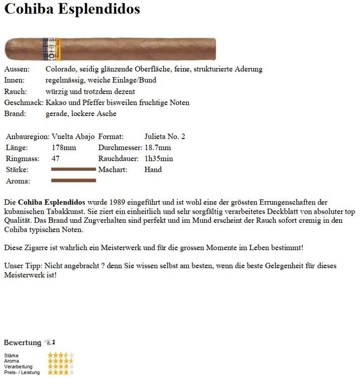 Habanos - Cohiba kubanische Zigarre VINTAGE / AGED 2012 !!! (Neu (gemäss Beschreibung)) in ...