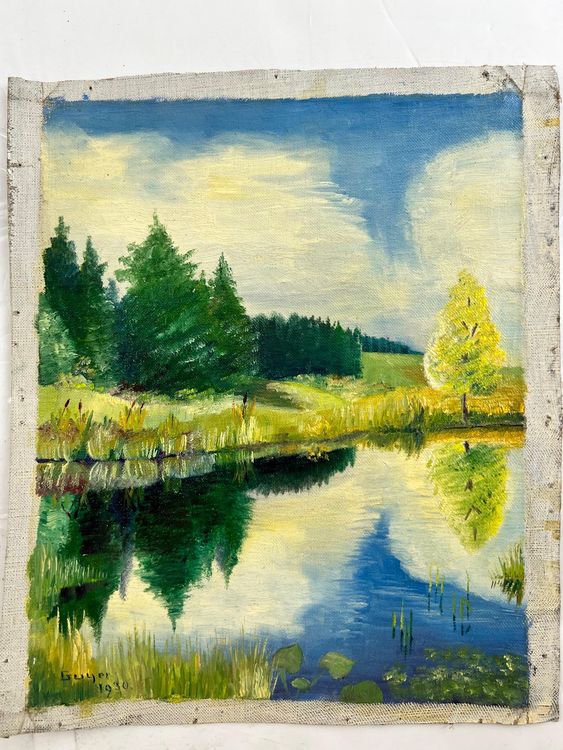 Landschaft Gemälde signiert. 1930 | Kaufen auf Ricardo