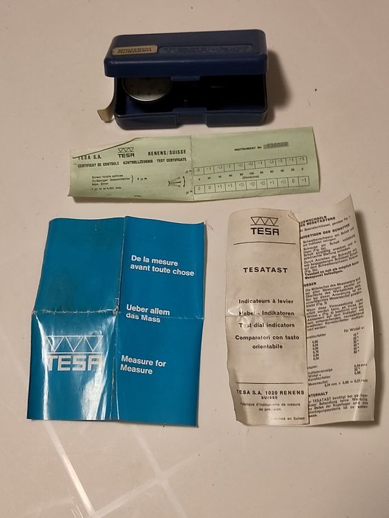 TESA Tesatast Fühlhebelmessgerät, 2 Mikron (Gebraucht) in Basel für CHF ...