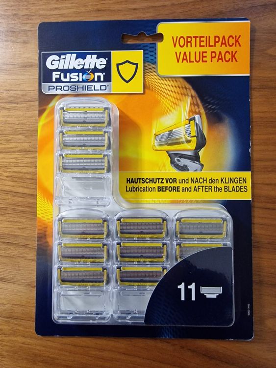 Gillette Fusion Proshield, 11 Klingen, Value Pack (Neu und ...