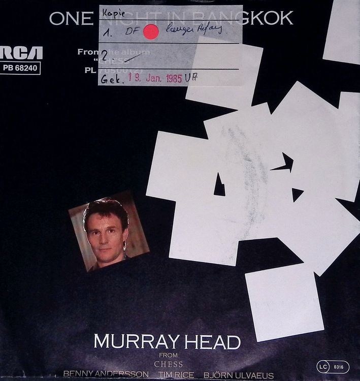 Murray Head – One Night In Bangkok 7 single (Gebraucht) in für CHF 3 ...