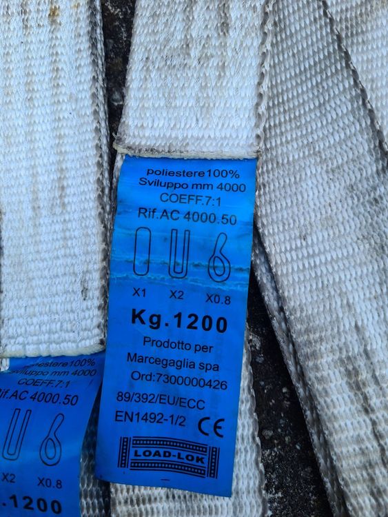 LOAD-LOK Hebegurte, 4m, Traglast 1200kg, Top Zustand! (Gebraucht) in ...