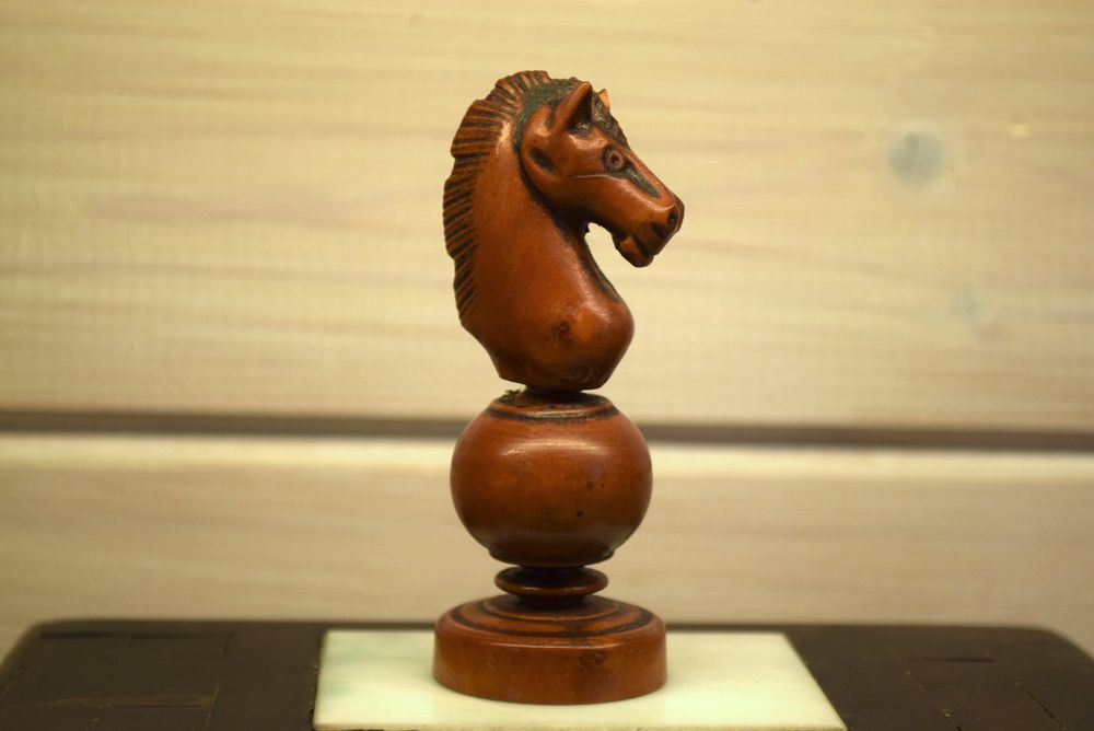 Antike Schachfigur Pferd Deko Unikat Rarität Vintage (Gebraucht) in ...