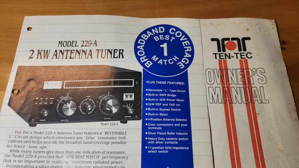 Ten-Tec 229A KW-Antennentuner (Gebraucht) in für CHF 170 – mit ...