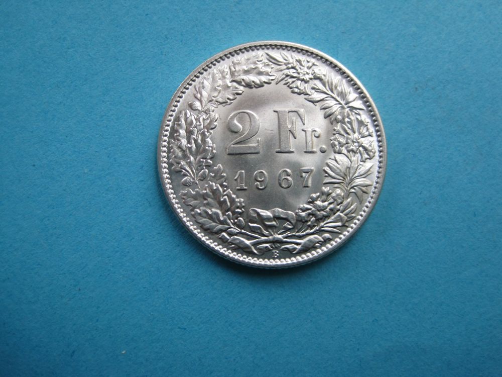 EINE ZWEI FRANKEN MÜNZE 1967 SILBER ( VORZÜGLICH) | Kaufen auf Ricardo