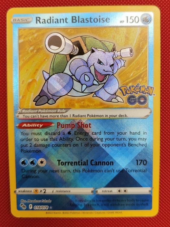 Pokémonkarte Pokemon GO Radiant Blastoise | Kaufen auf Ricardo