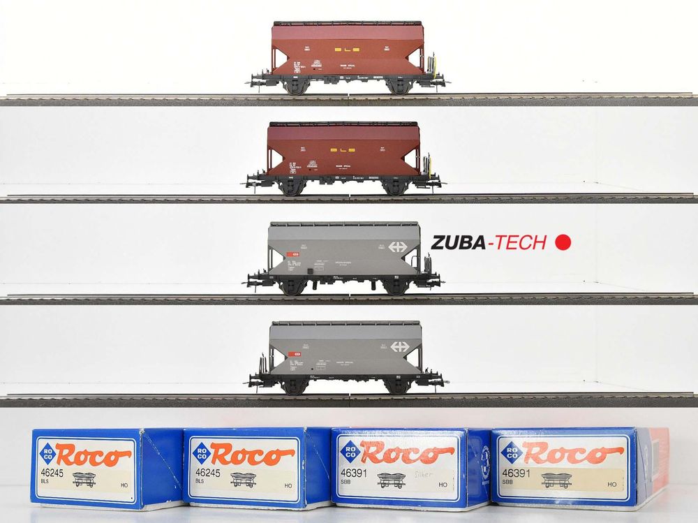 Roco 4x Schüttgutwagen der SBB/BLS H0 GS mit OVP (Gebraucht) in St. Gallen für CHF 80 – mit ...