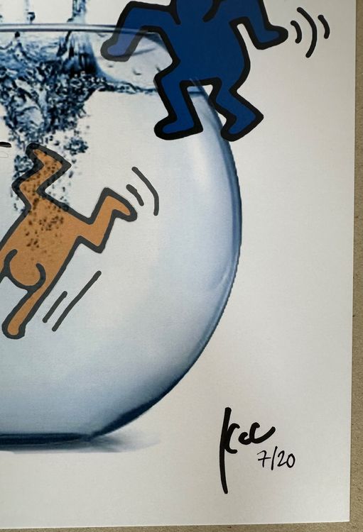 KeC: Keith Haring Boys have a Pool-Party, signiert 7/20 (Neu (gemäss ...