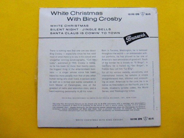 Bing Crosby – White Christmas With Bing Crosby (Gebraucht) in Zürich ...