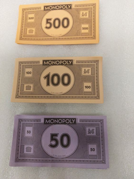 Geld - Mini Banknoten für MONOPOLY 50/100/500 - Frs 1 (Gebraucht) in ...