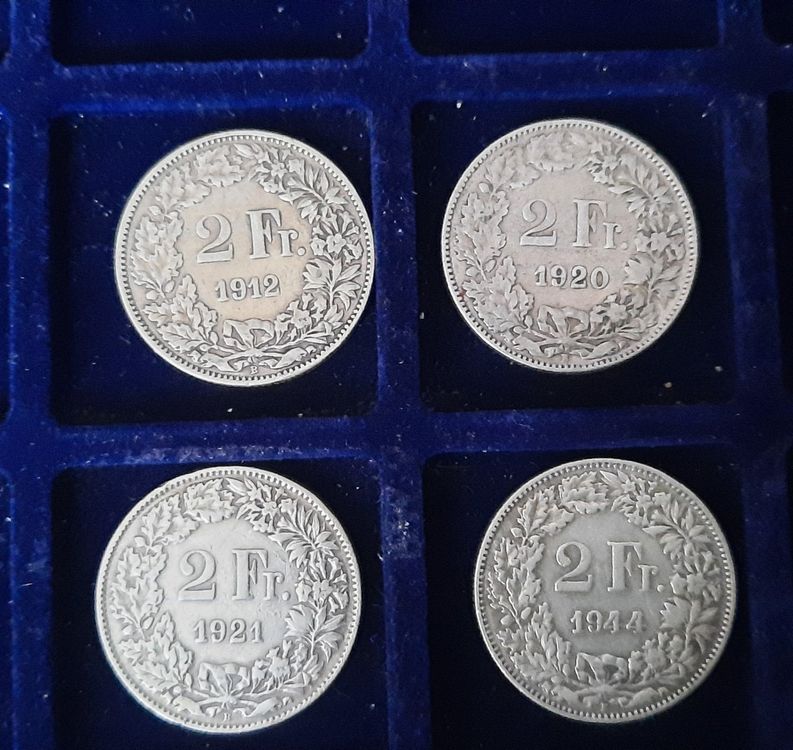 Pièces de CHF 2.-- 1912-1920-1921-1944 | Kaufen auf Ricardo