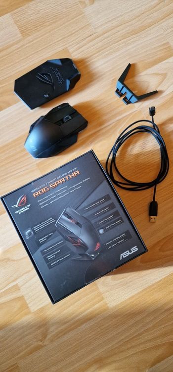 PC, Gaming Maus, ASUS ROG Spatha, Kabel + Kabellos / OVP | Kaufen auf ...