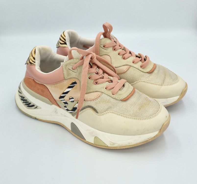 Trendige Liu Jo Sneakers Beige/Rosa mit Zebraprint, Gr. 38 (Gebraucht ...