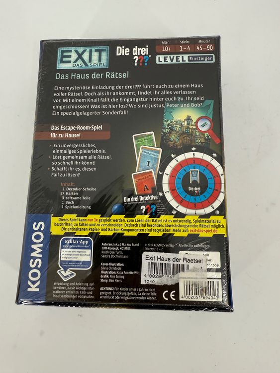 EXIT – Das Spiel: Das Haus der Rätsel, die drei ??? Kosmos (Neu und ...