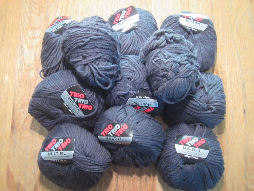 Trio Wolle Multifil 50 % Schurwolle anthrazit schön weich /5 (Gebraucht ...