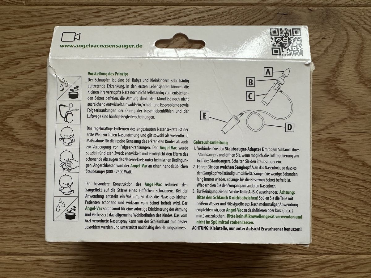 Angel-Vac Nasensauger Staubsauger NEU! Baby/Kind top! (Neu (gemäss ...