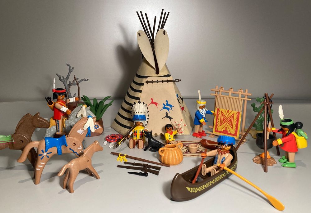 Playmobil Western, Indianer Sippe mit Tipi (Gebraucht) in Wil SG für ...