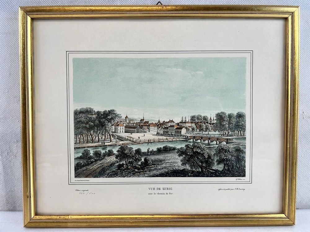 Alte Kolorierte Zürich Litho (Gebraucht) in Neuhausen am Rheinfall für CHF 20 – mit Lieferung ...