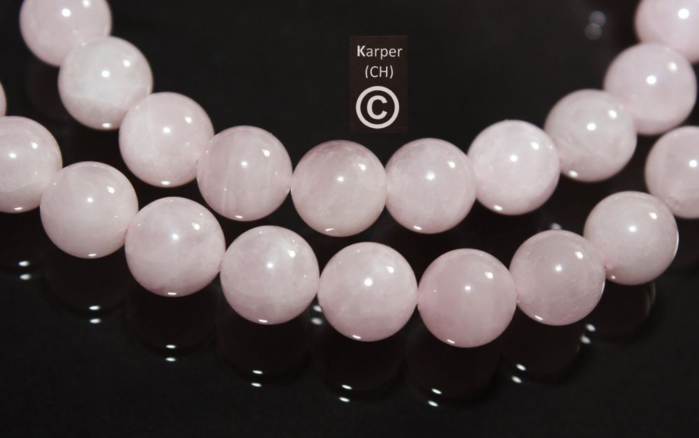 Quarz, Rosa, Strang / Rang Quartz, rose, 10-10.5 mm, 36-37cm (Neu und ...