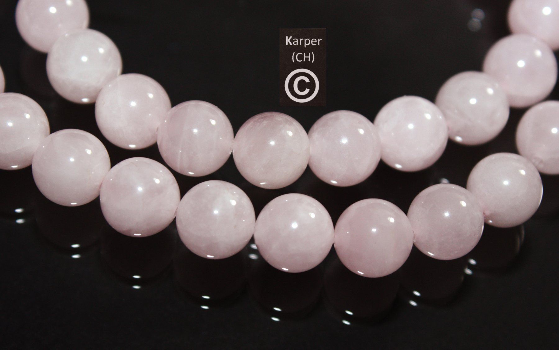 Quarz, Rosa, Strang / Rang Quartz, rose, 10-10.5 mm, 36-37cm (Neu und ...