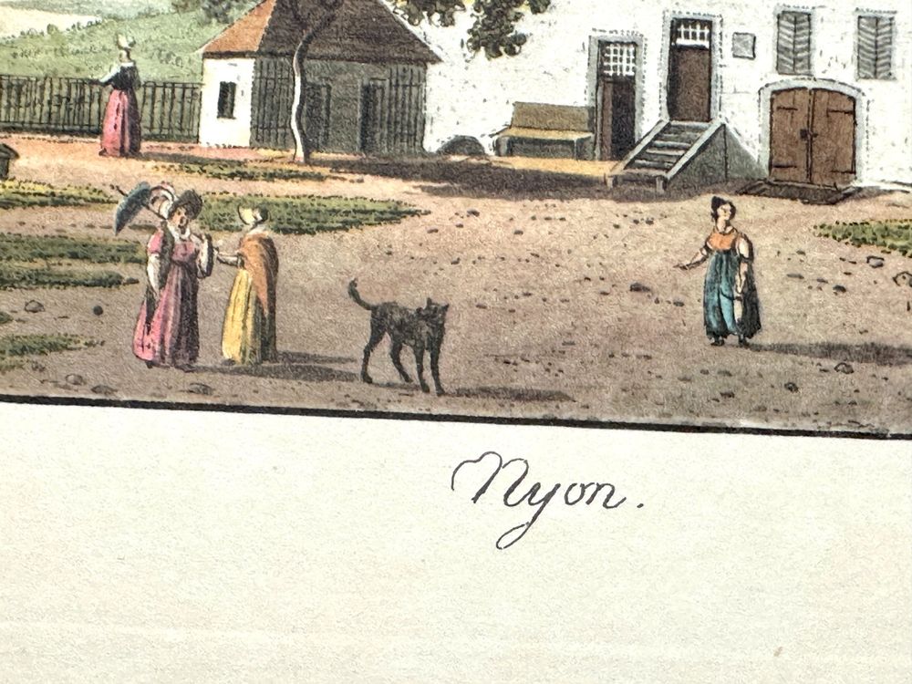 Gravure sur papier "Nyon" par Jakob Samuel Weibel Mars 1829 | Kaufen ...