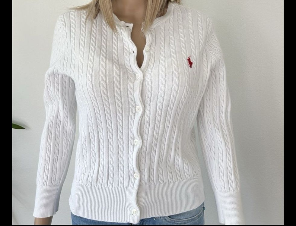 Weisser Ralph Lauren Sport Cardigan Gr. S Baumwolle Frühling (Neu ...
