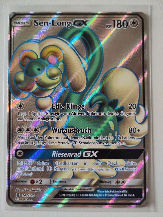 pokemon karte Sen-Long Gx fullart 142/145 (Neu (gemäss Beschreibung ...