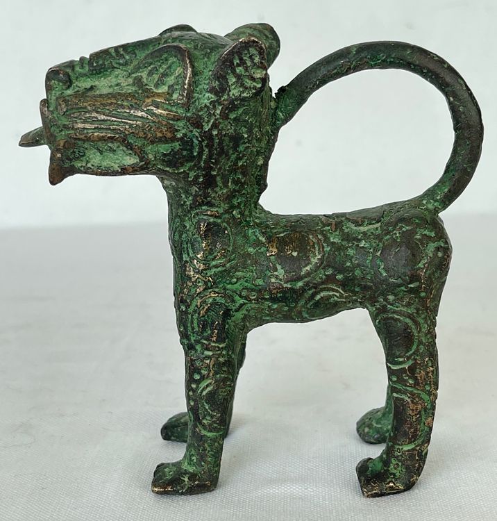 feiner alter Leopard Bronze Benin Höhe 10,5 cm Top Stück | Kaufen auf Ricardo