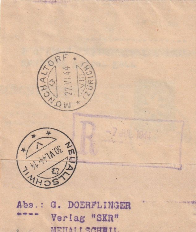 5 Rp. GS-Streifband mit Zusatzfrankatur (Gebraucht) in Rorschacherberg ...