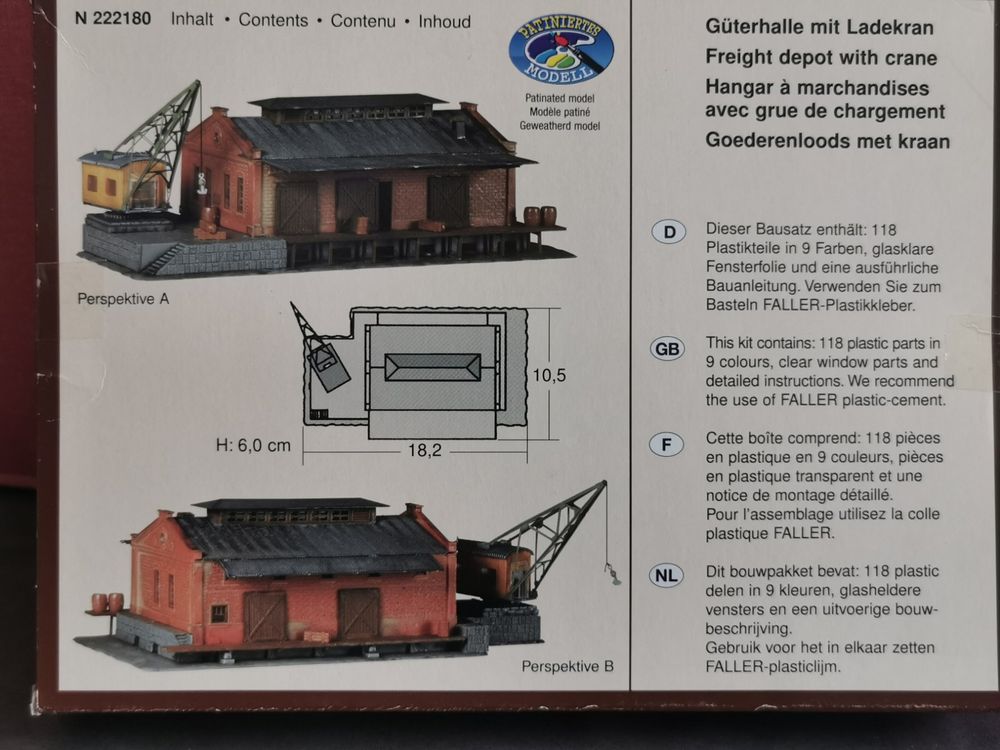 Modellbausatz Lagerhalle mit Ladekran, Faller 222180, OVP #2 | Kaufen ...