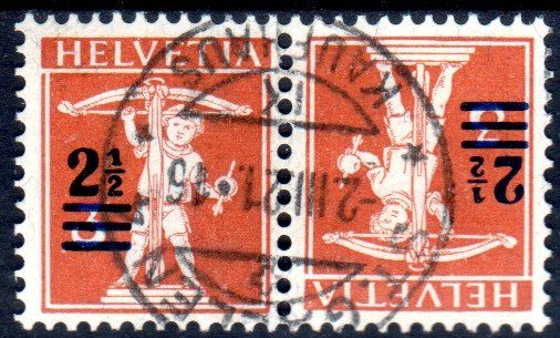 1921 KEHRDRUCK K13 TELLKNABE MIT ARMBRUST 2 1/2 RP ST.GALLEN (Gebraucht) in Losone für CHF 10 ...