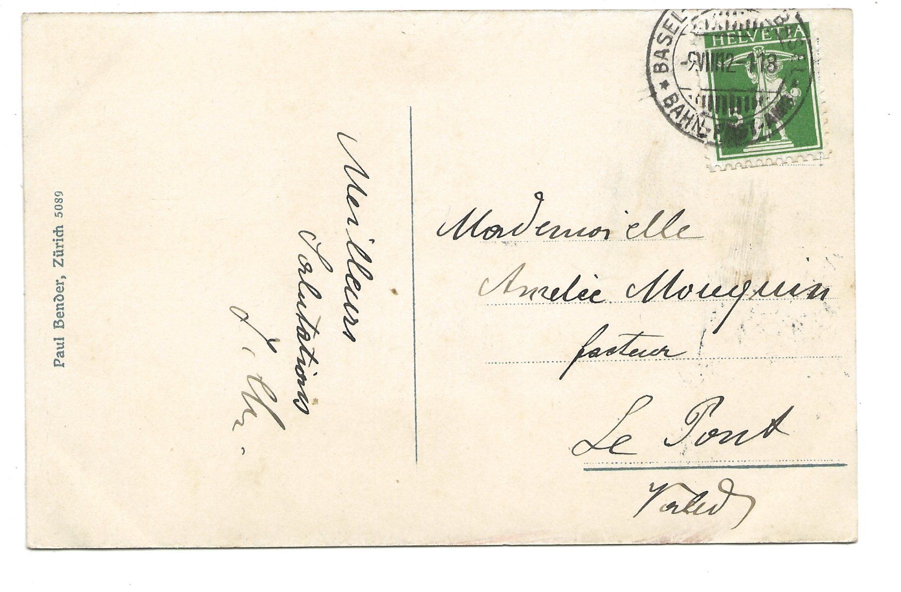 Lago di Lugano e Monte San Savatore (TI) Dampfschiff - 1912 (Gebraucht ...