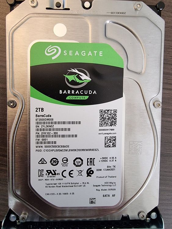 HDD 2TB Seagate Barracuda (ST2000DM008) (Neu (gemäss Beschreibung)) in ...