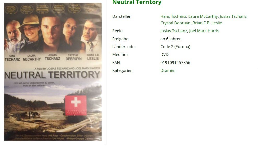 Neutral Territory - Schweizer Film NEU (Neu und originalverpackt) in ...