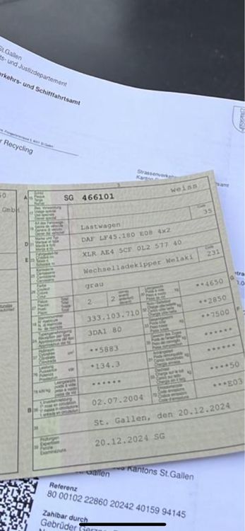 Daf lf 7.5 welak (Gebraucht) in Vilters für CHF 7290 – nur Abholung auf Ricardo kaufen