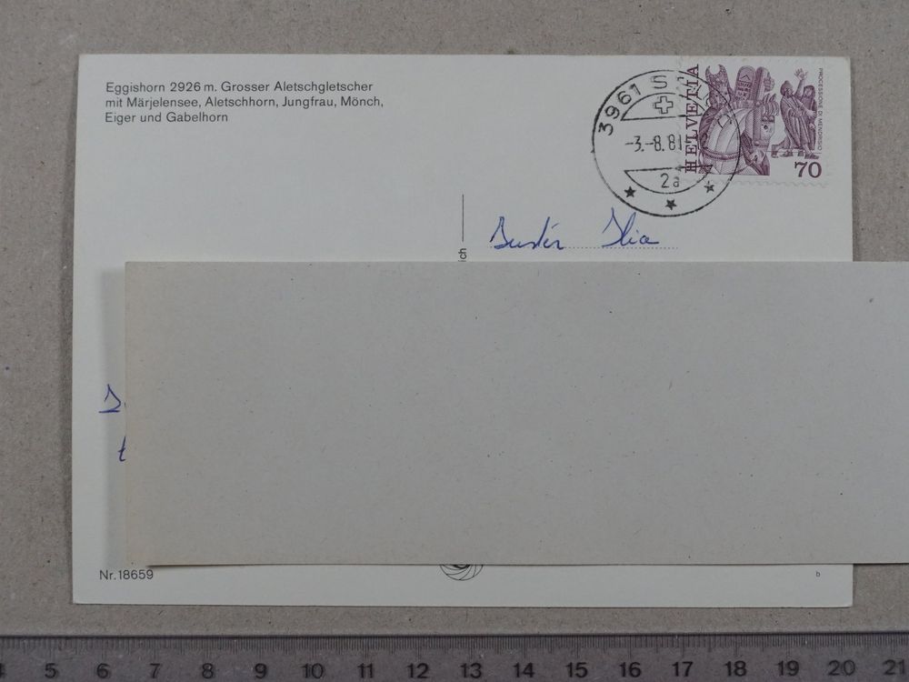 Eggishorn, Grosser Aletschgletscher, Gletscher, 1981 (Gebraucht) in ...