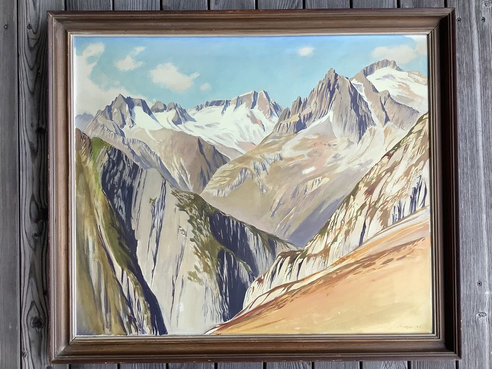 PAUL WYSS Grosses Ölgemälde Schweizer Gebirge Alpen Berge (Gebraucht) in Frauenfeld für CHF 151 ...