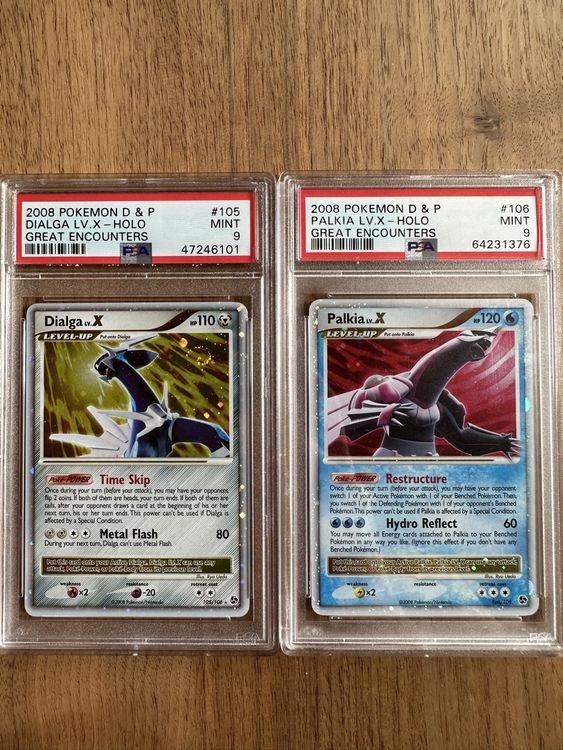 Pokemon Karten Dialga & Palkia Lv.X Holo PSA 9 swirl (Neu (gemäss ...